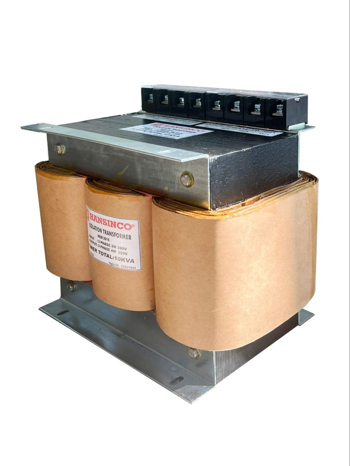 Biến áp 3 pha 380V ra 220V 10KVA Hansinco Chính hãng