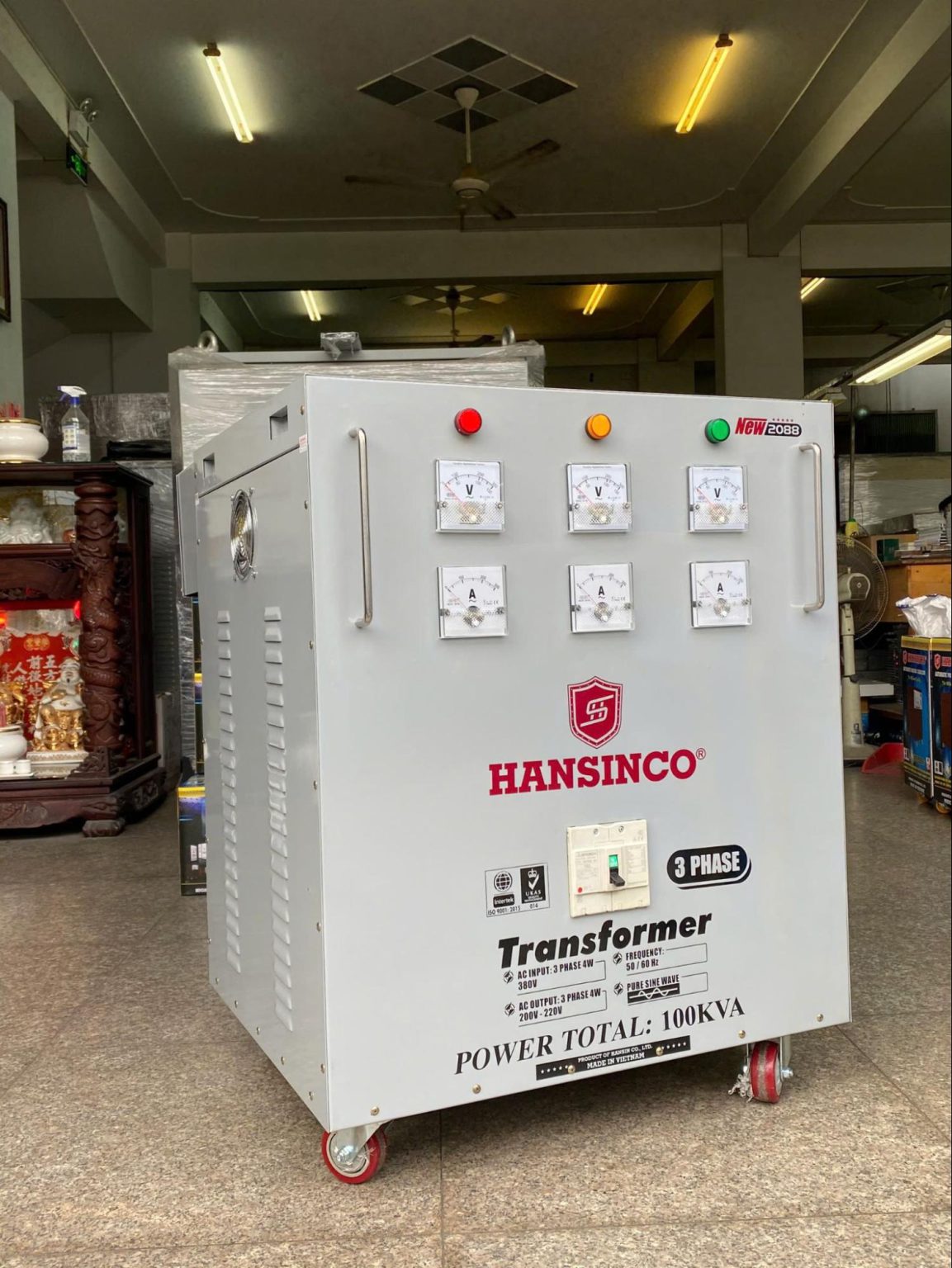 Máy biến áp 3 pha 100KVA Hansinco Chính Hãng, Chất Lượng